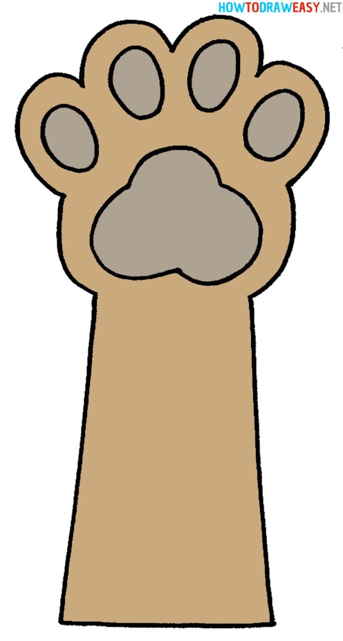 How to Draw a Dog Paw - How to Draw Easy