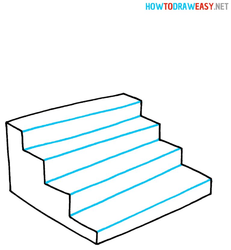 How to Draw Stairs - How to Draw Easy