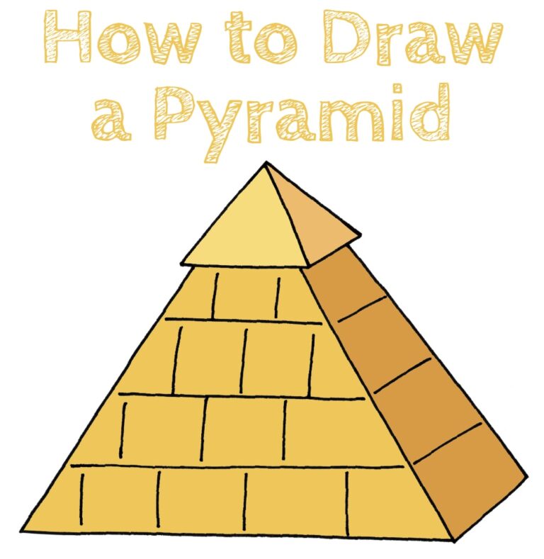 How to Draw a Pyramid - How to Draw Easy