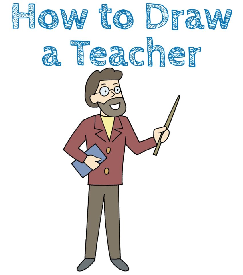 How to Draw a Teacher - How to Draw Easy