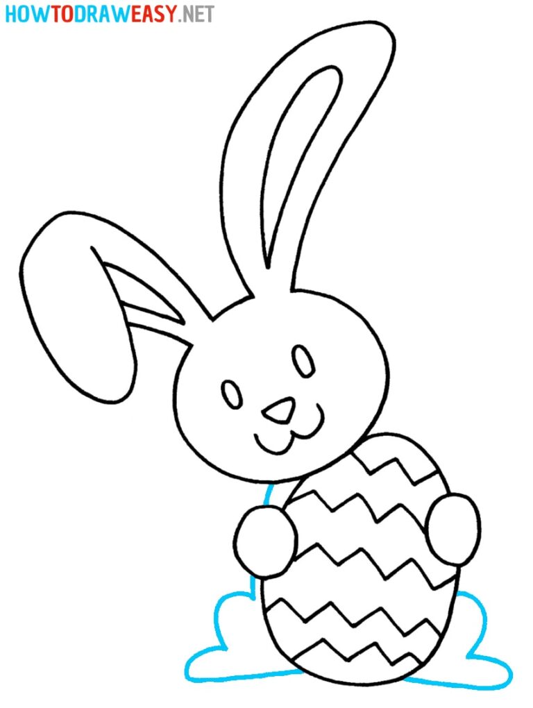 How to Draw an Easter Bunny - How to Draw Easy