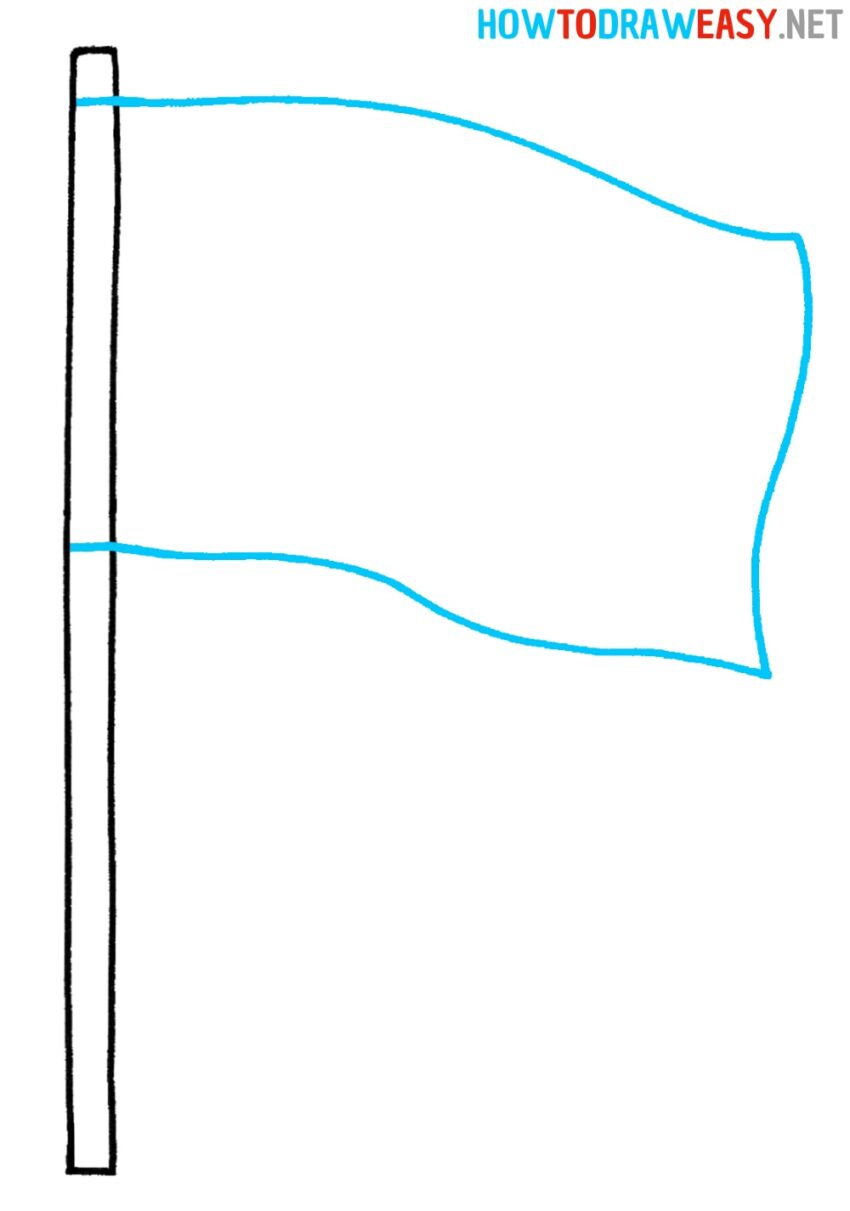 How to Draw a Flag - How to Draw Easy