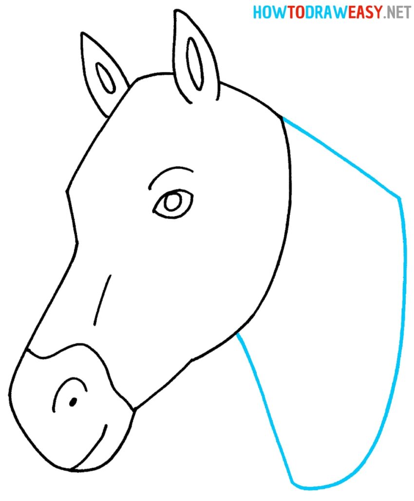 How to Draw a Horse Head - How to Draw Easy