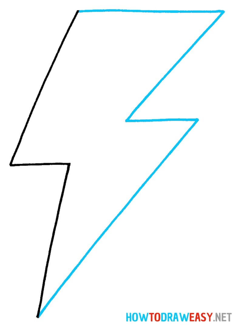 How to Draw a Lightning Bolt - How to Draw Easy