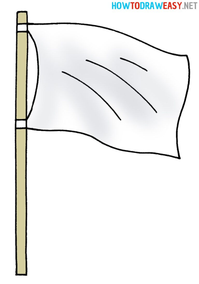 How to Draw a Flag - How to Draw Easy