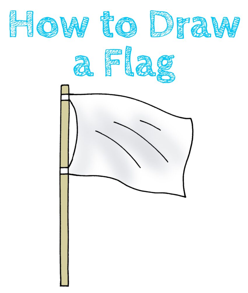 How to Draw a Flag - How to Draw Easy