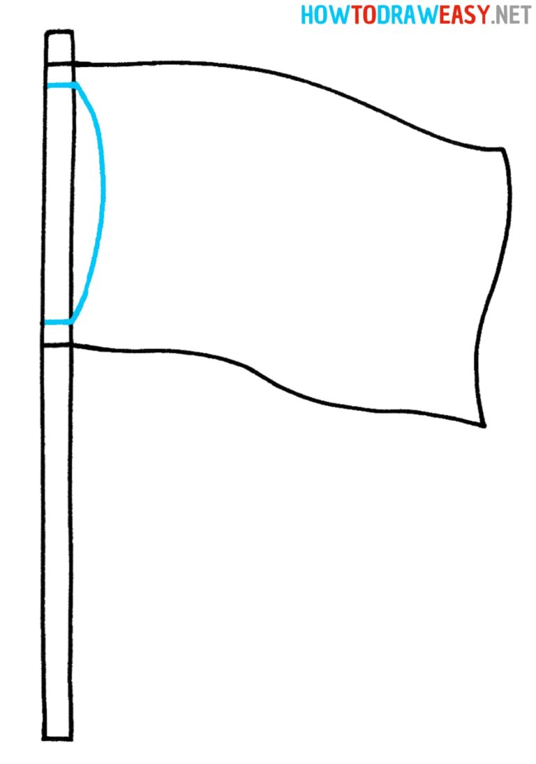 How to Draw a Flag - How to Draw Easy