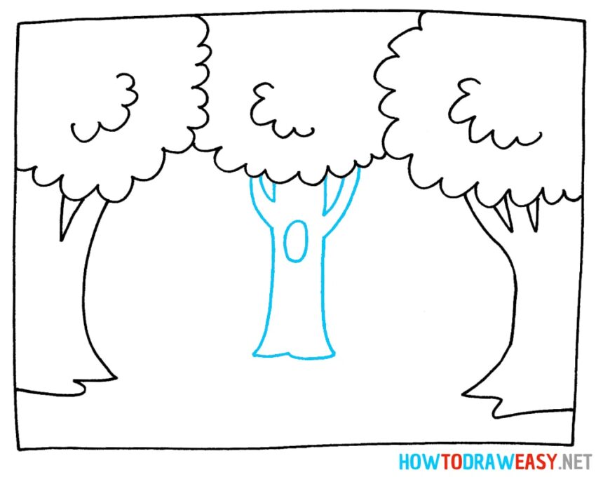 How to Draw a Forest - How to Draw Easy