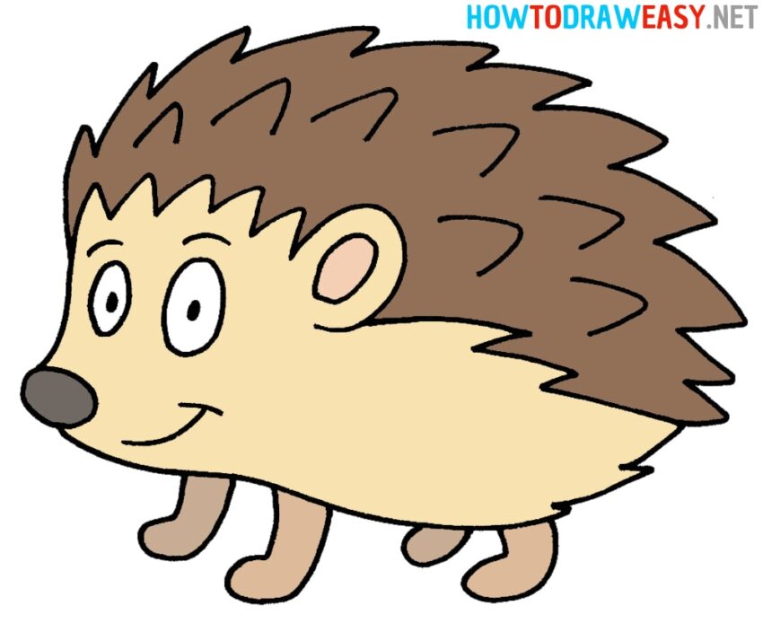 How to Draw a Hedgehog - How to Draw Easy