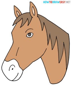 How to Draw a Horse Head - How to Draw Easy