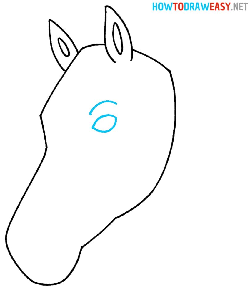 How to Draw a Horse Head - How to Draw Easy