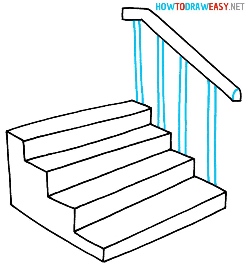 How to Draw Stairs - How to Draw Easy