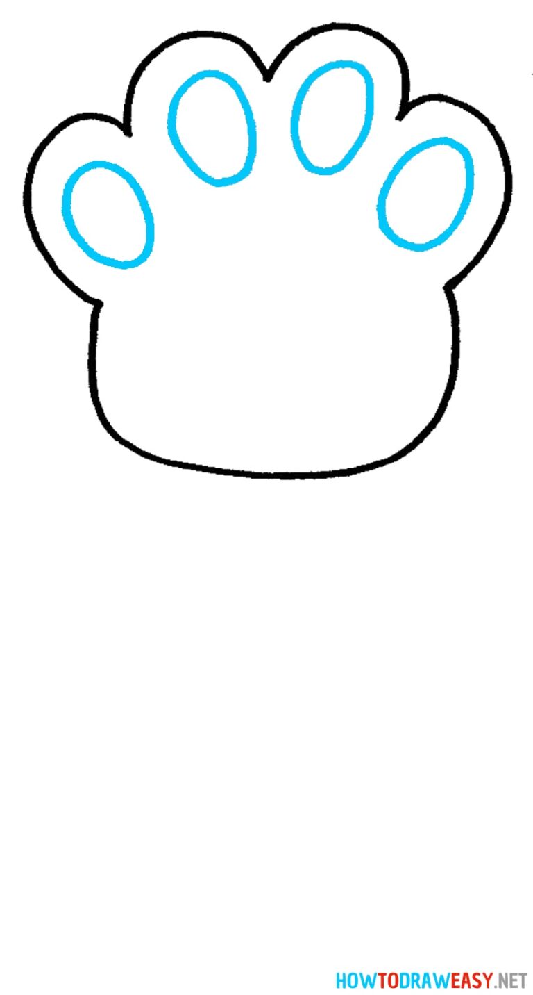 How to Draw a Dog Paw - How to Draw Easy