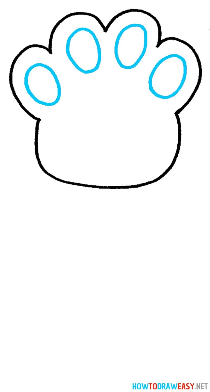 How to Draw a Dog Paw - How to Draw Easy