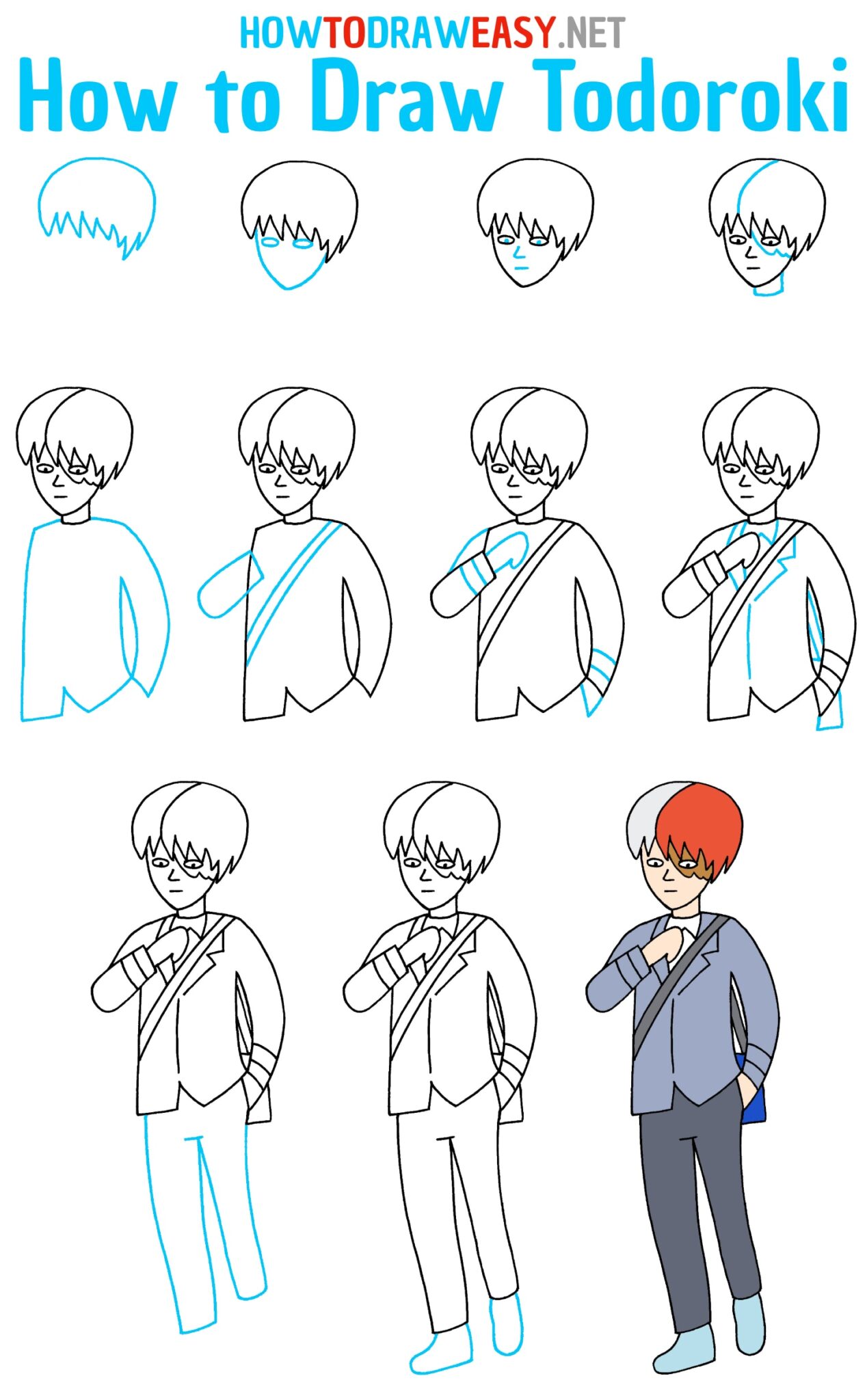 How to Draw Todoroki - How to Draw Easy