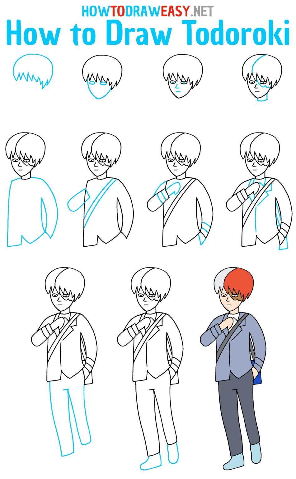 How to Draw Todoroki - How to Draw Easy