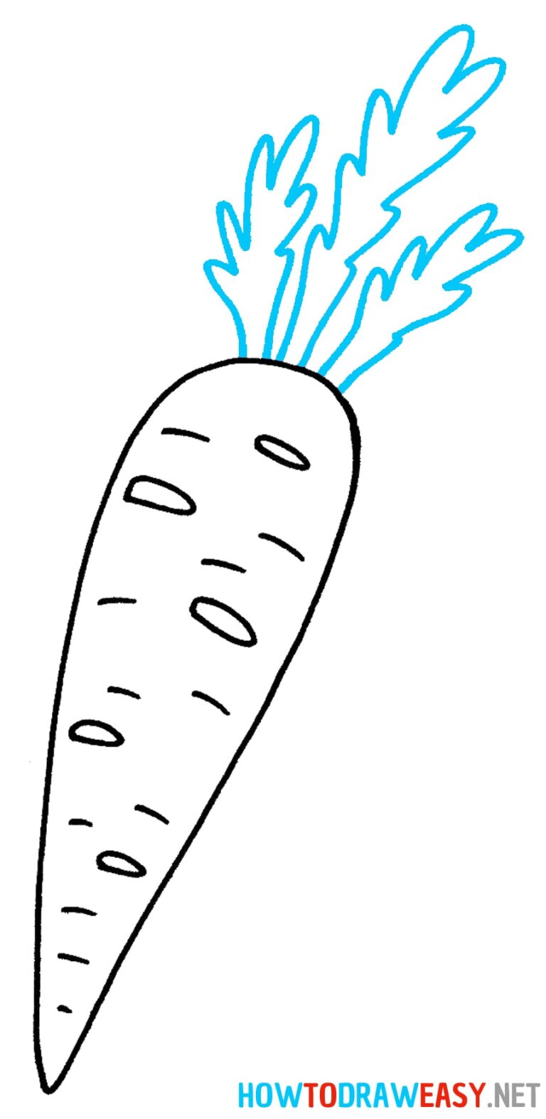 How to Draw a Carrot - How to Draw Easy