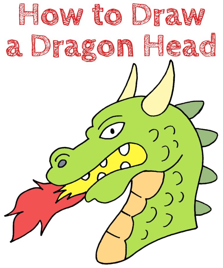 How to Draw a Dragon Head - How to Draw Easy