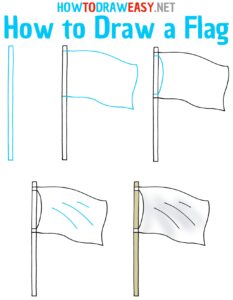 How to Draw a Flag - How to Draw Easy
