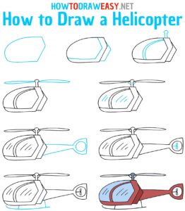 How to Draw a Helicopter - How to Draw Easy
