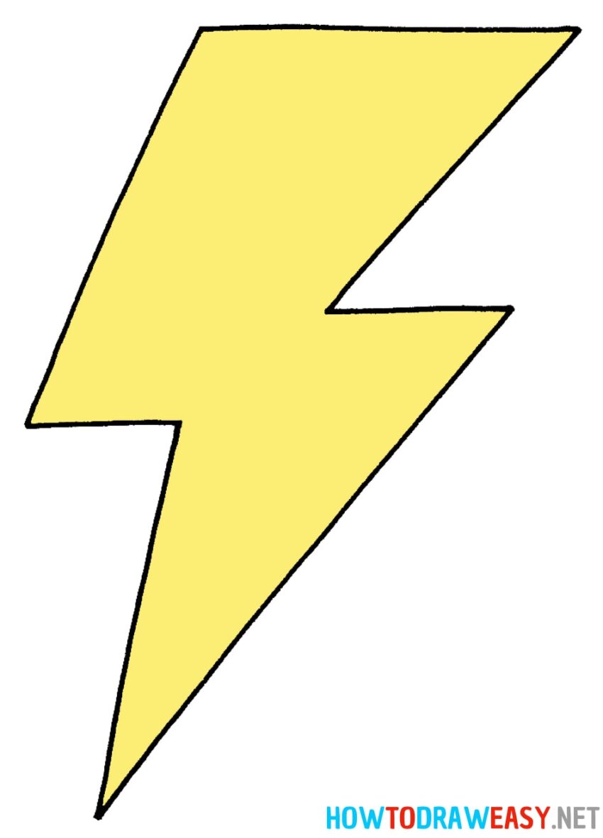 How to Draw a Lightning Bolt - How to Draw Easy