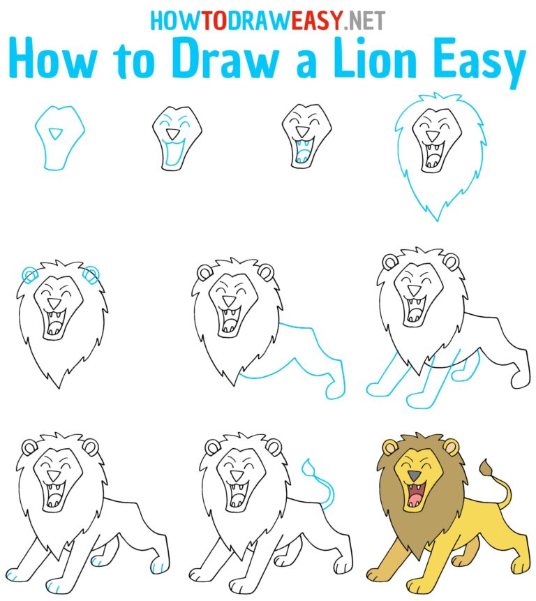 How to Draw a Lion Easy - How to Draw Easy