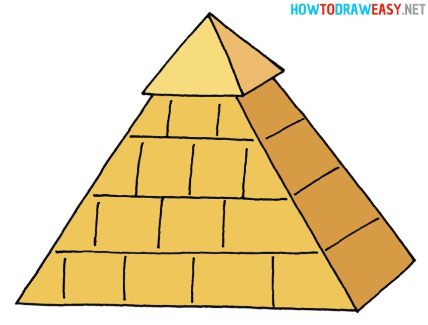 How to Draw a Pyramid - How to Draw Easy