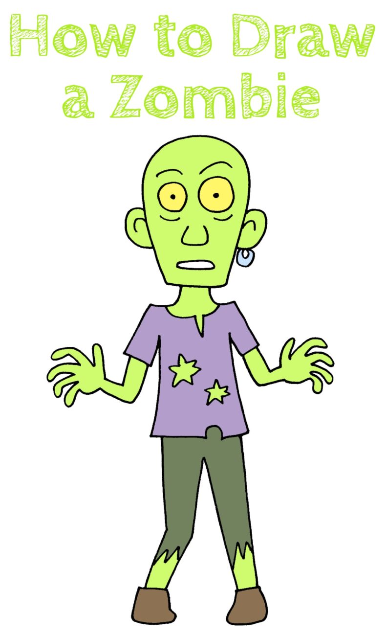 How to Draw a Zombie - How to Draw Easy