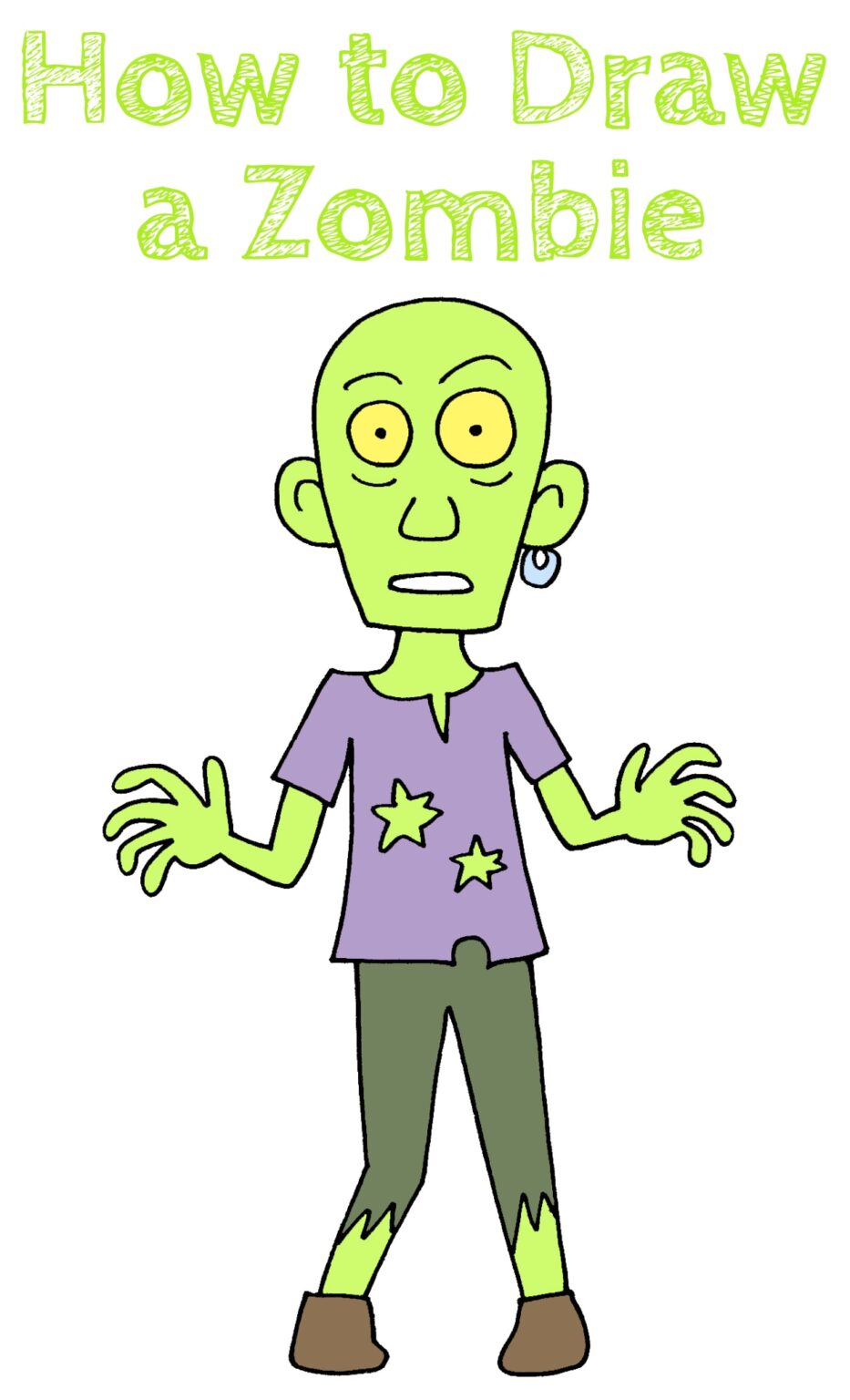 How to Draw a Zombie - How to Draw Easy