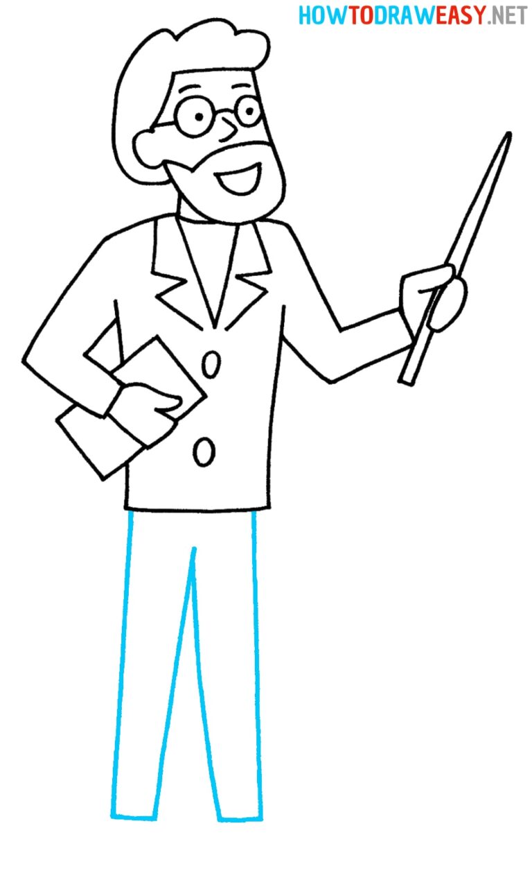 How to Draw a Teacher - How to Draw Easy