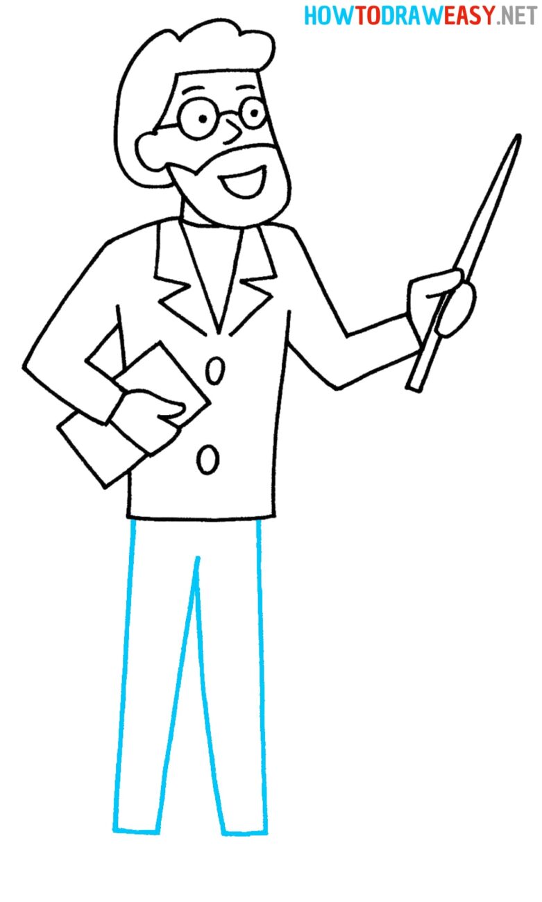 How to Draw a Teacher - How to Draw Easy