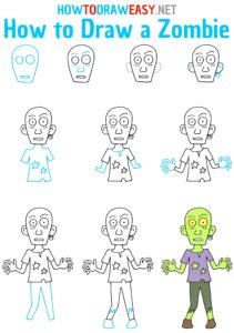 How to Draw a Zombie - How to Draw Easy