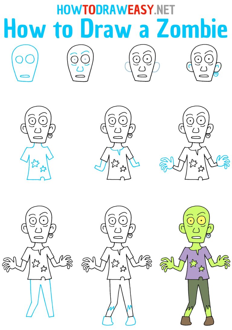 How to Draw a Zombie - How to Draw Easy