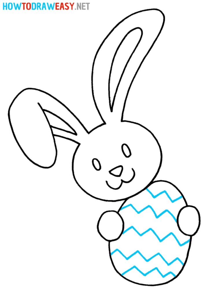 How to Draw an Easter Bunny - How to Draw Easy