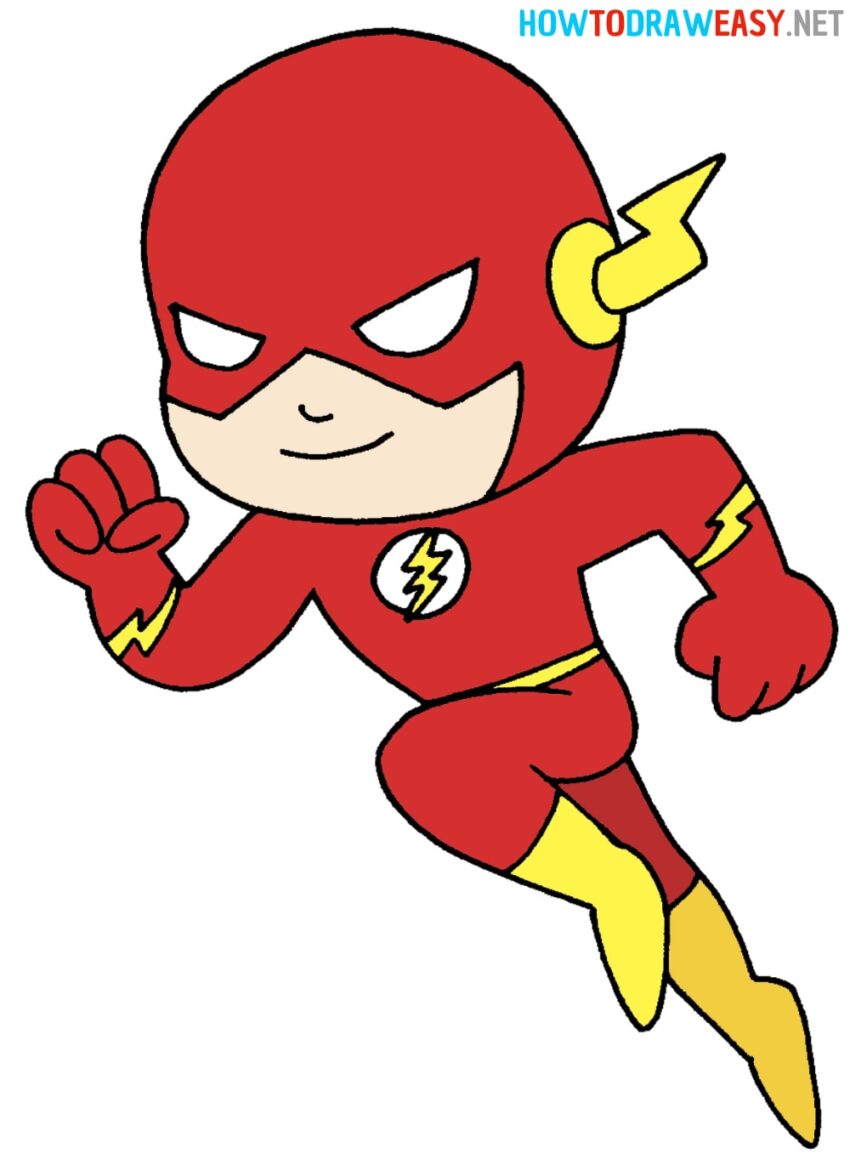 How to Draw The Flash - How to Draw Easy