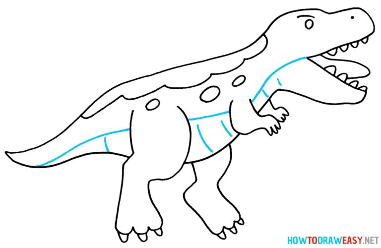 How to Draw a T-Rex - How to Draw Easy