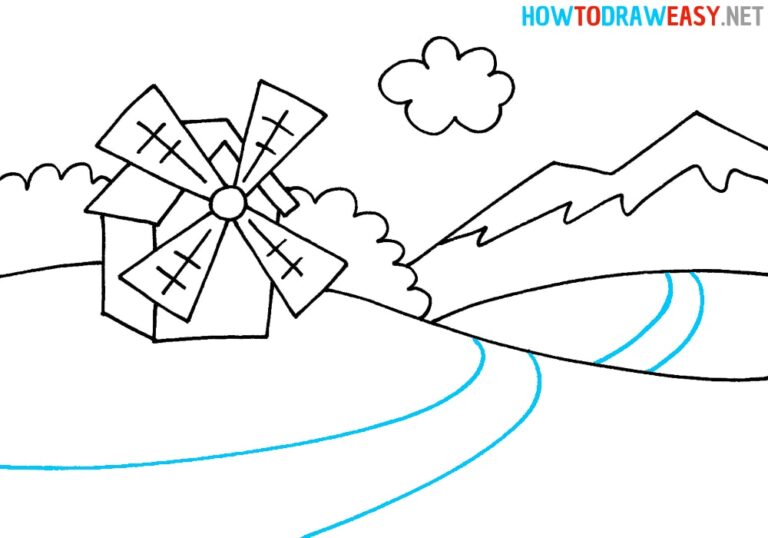 How to Draw a Landscape - How to Draw Easy