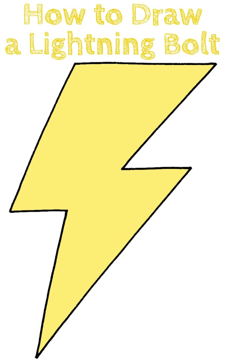 How to Draw a Lightning Bolt - How to Draw Easy