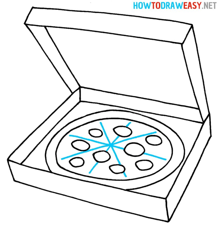 How to Draw a Pizza - How to Draw Easy