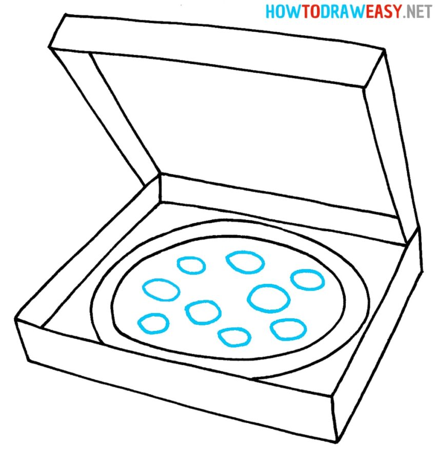 How to Draw a Pizza - How to Draw Easy