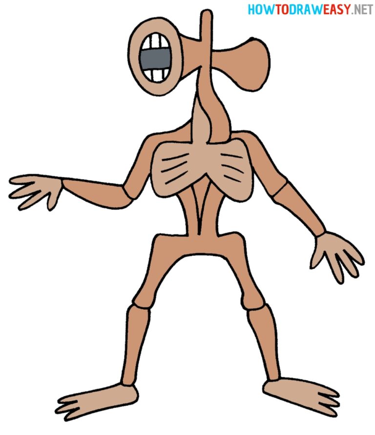 How to Draw Siren Head - How to Draw Easy