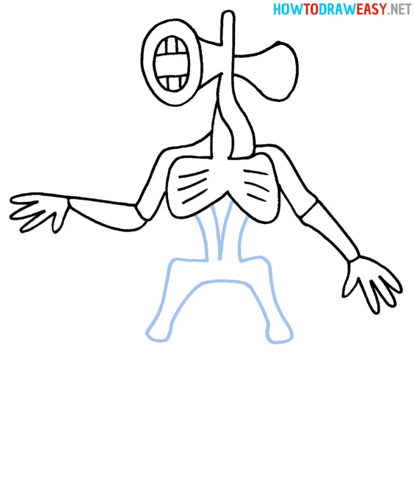 How to Draw Siren Head - How to Draw Easy