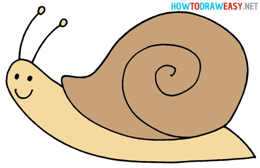 How to Draw a Snail - How to Draw Easy