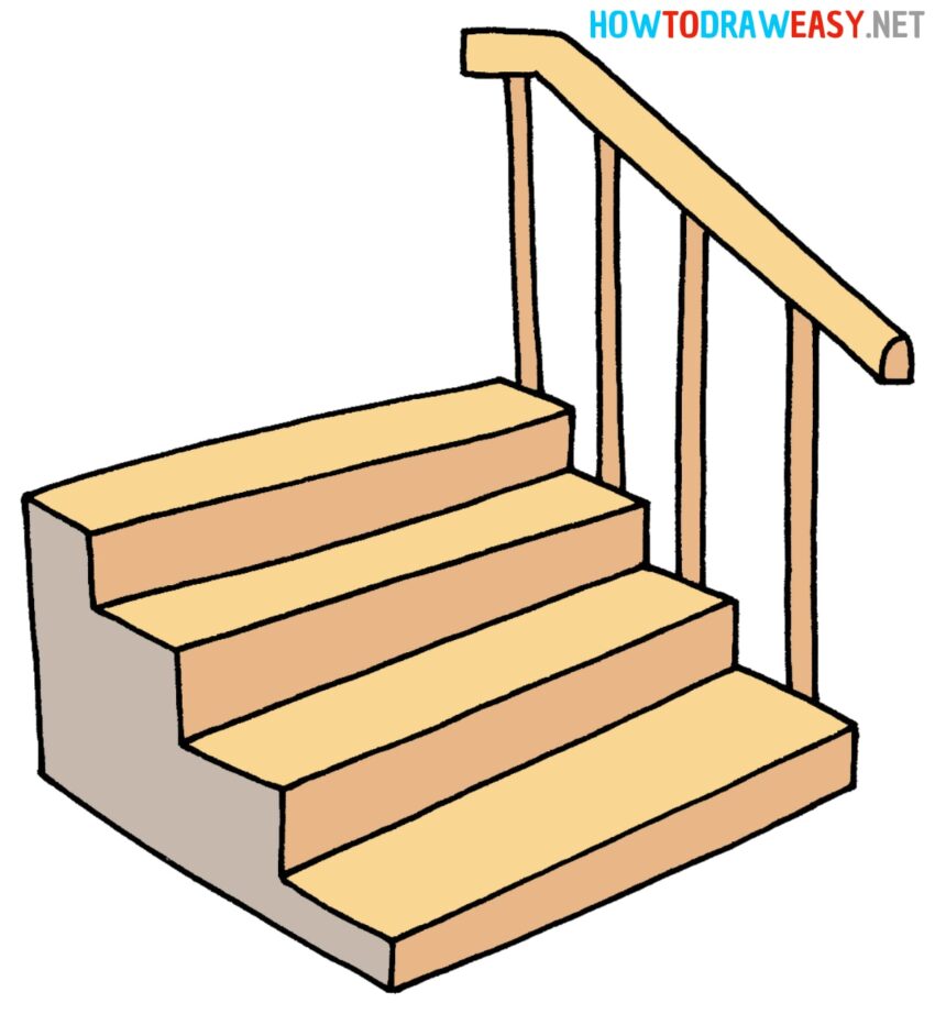 How to Draw Stairs - How to Draw Easy