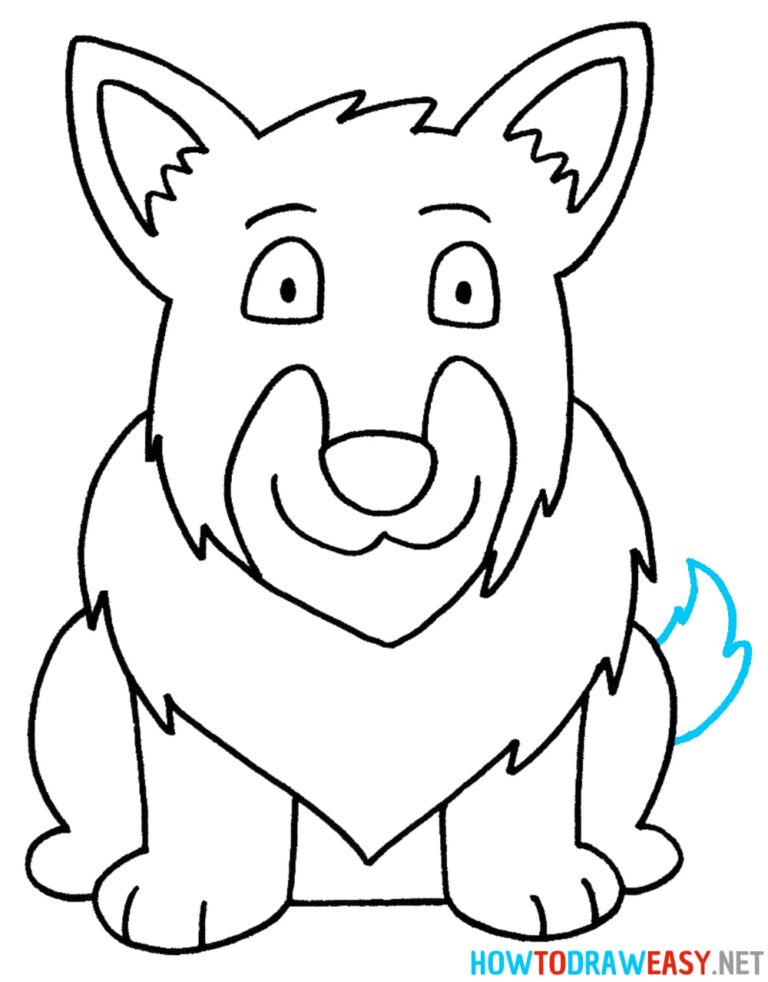 How to Draw a Cartoon Dog - How to Draw Easy