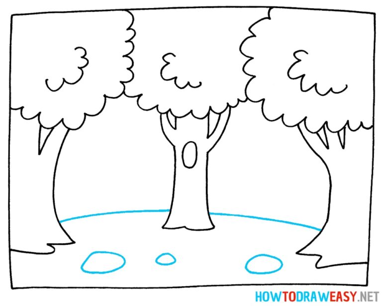 How to Draw a Forest - How to Draw Easy
