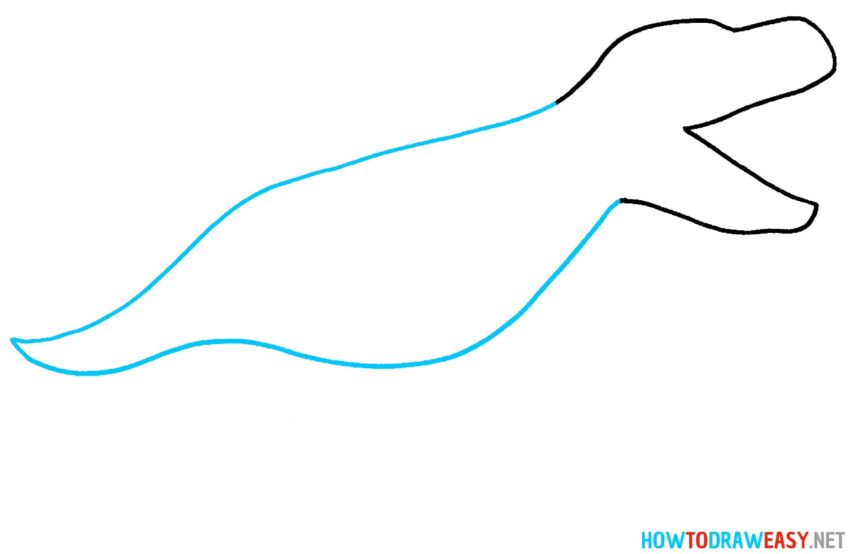 How to Draw a T-Rex - How to Draw Easy