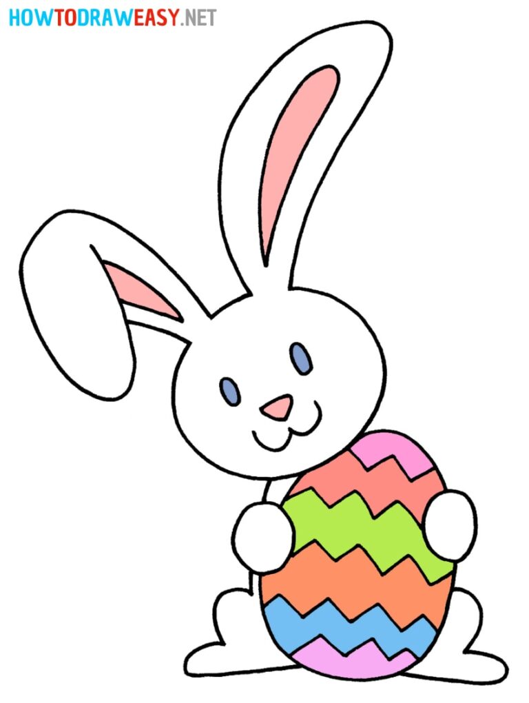 How to Draw an Easter Bunny - How to Draw Easy