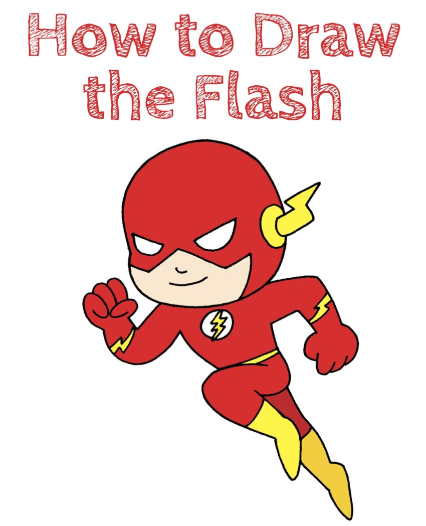 How to Draw The Flash - How to Draw Easy