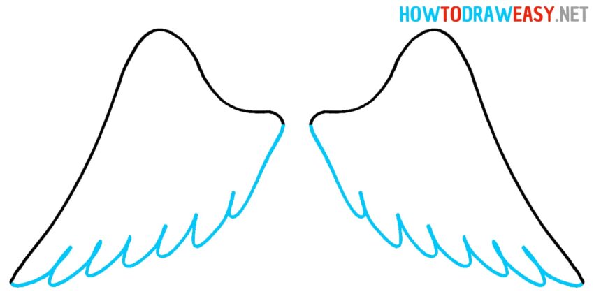 How to Draw Angel Wings - How to Draw Easy
